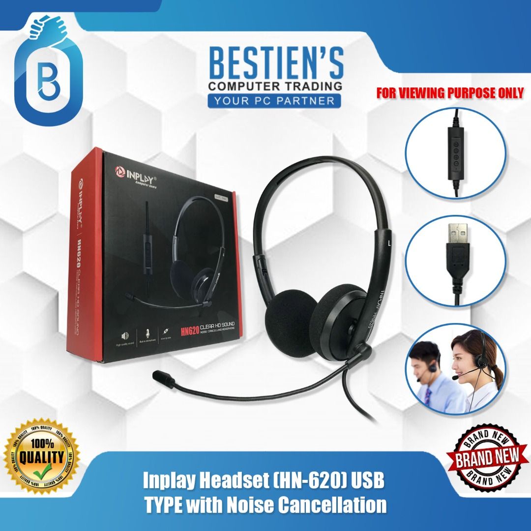 Inplay Headset (HN-620) Usb TYPE with Noise Cancellation, Audio ...