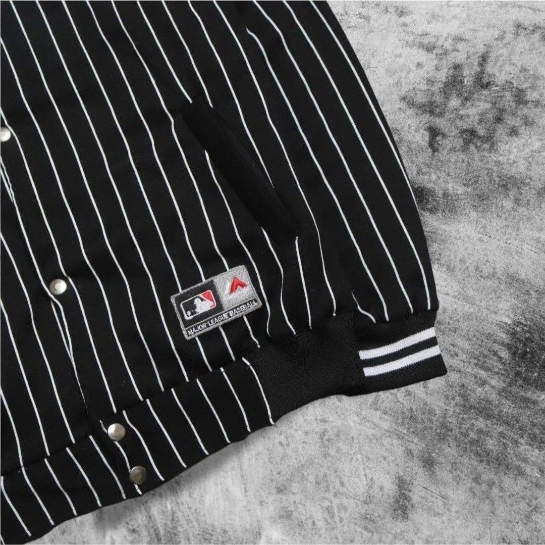 Jaket Varsity MLB New York Yankees Hitam Stripes, Fesyen Pria, Pakaian ...