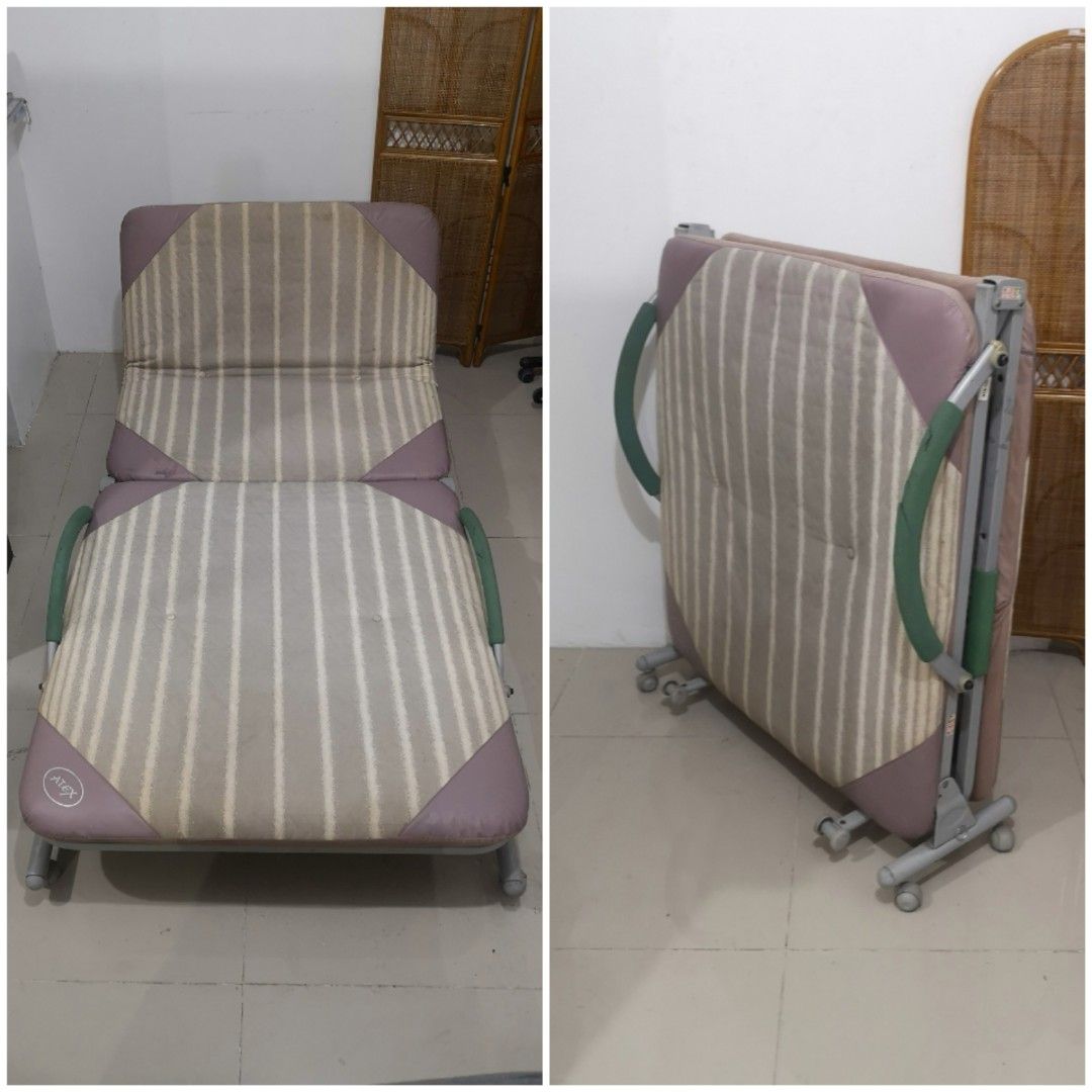 ATEX reclining single folding bed, Furniture & Home Living, Furniture ...