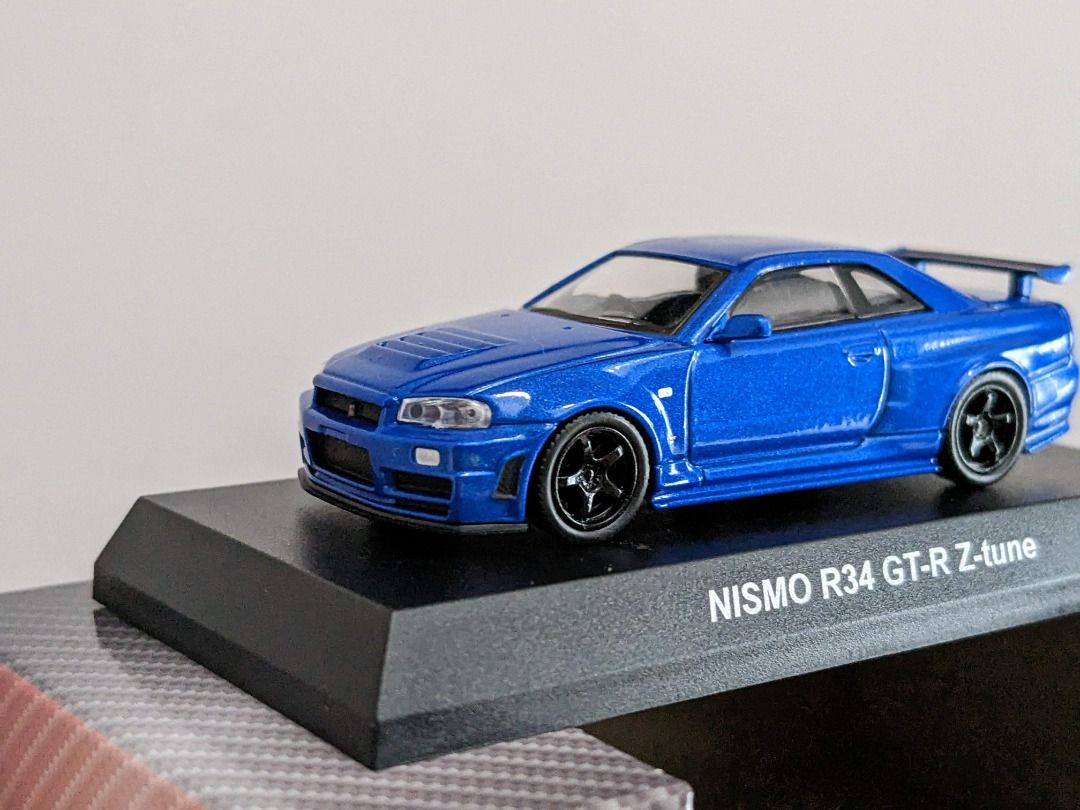 Kyosho Nissan Skyline R34 GT-R Z Tune 1/64 GTR Nismo Blue, Hobbies ...
