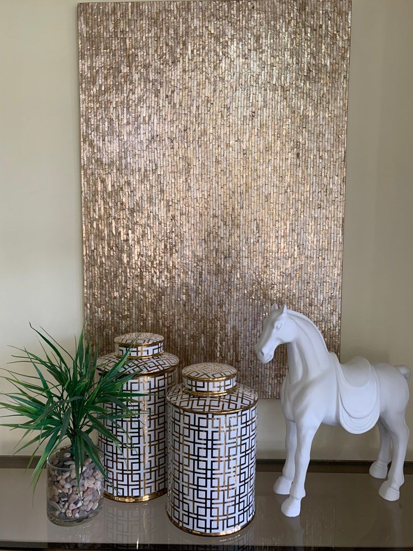 Laminated Natural Capiz Wall Decor, Furniture & Home Living, Home Decor, Wall Decor on Carousell