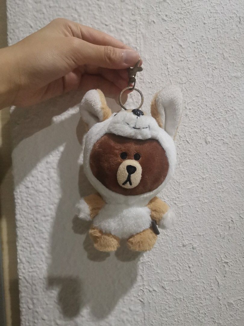LINE Fennec Fox Brown Keychain, Hobbies & Toys, Toys & Games on Carousell
