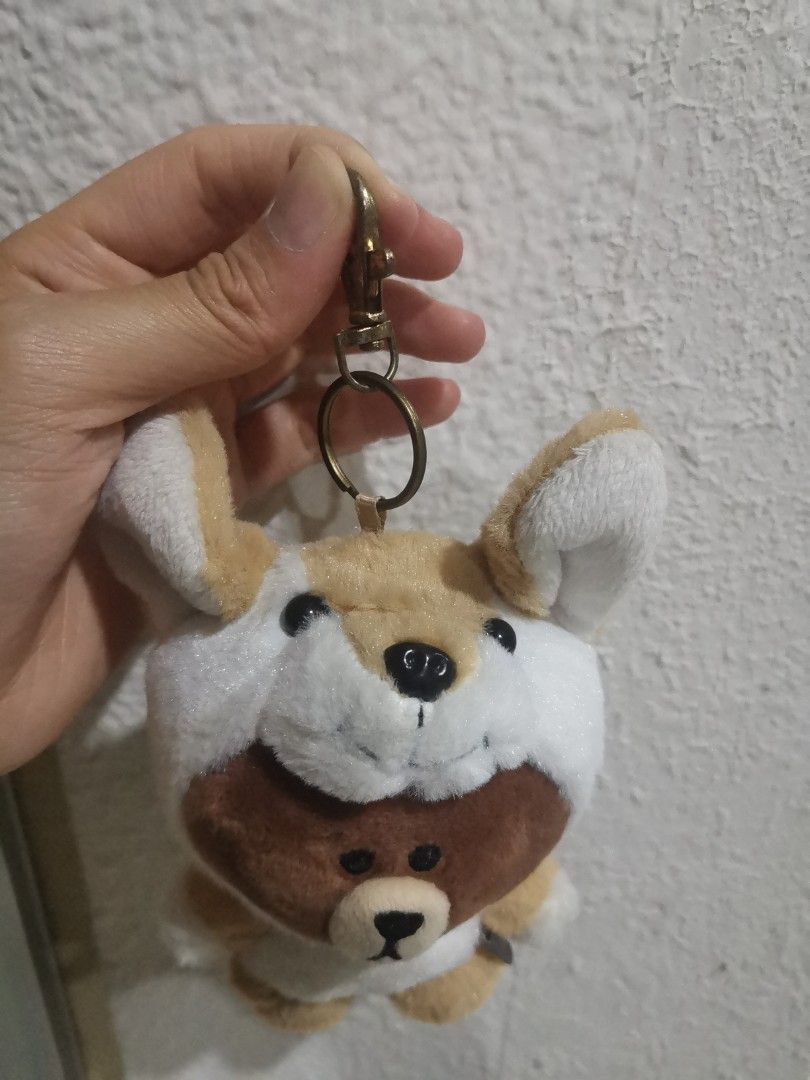LINE Fennec Fox Brown Keychain, Hobbies & Toys, Toys & Games on Carousell