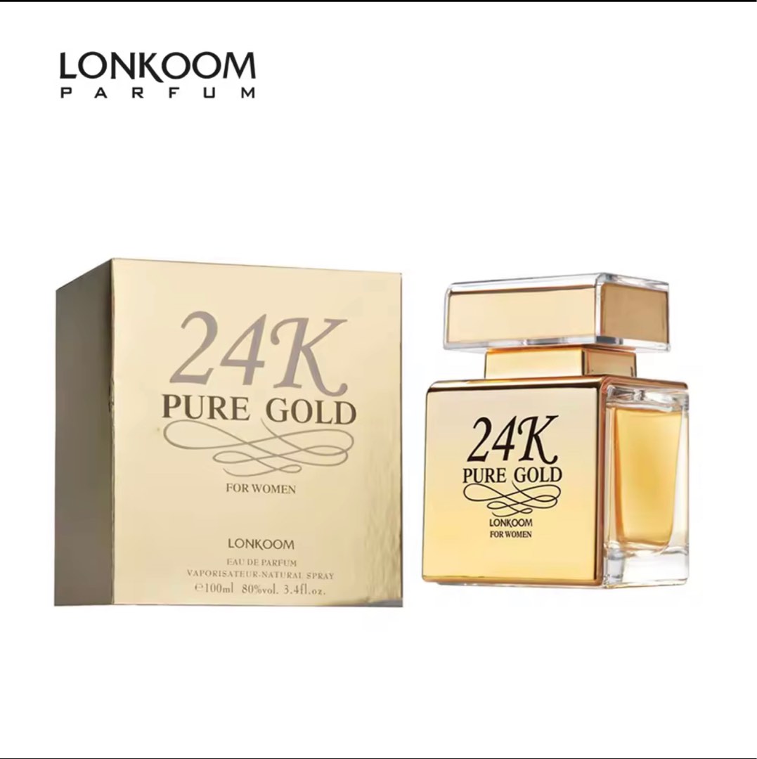 LONKOOM 24K Gold 100ml EDP Perfume, Beauty & Personal Care, Fragrance ...