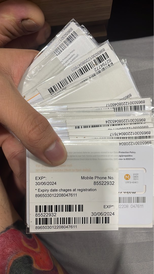 M1 PREREGISTERED TAIKONG anonymous Prepaid sim space card, Mobile ...