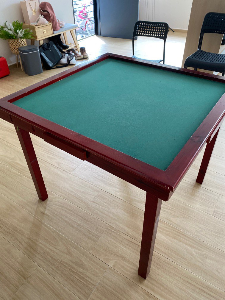 Mahjong Table Foldable, Furniture & Home Living, Furniture, Tables ...
