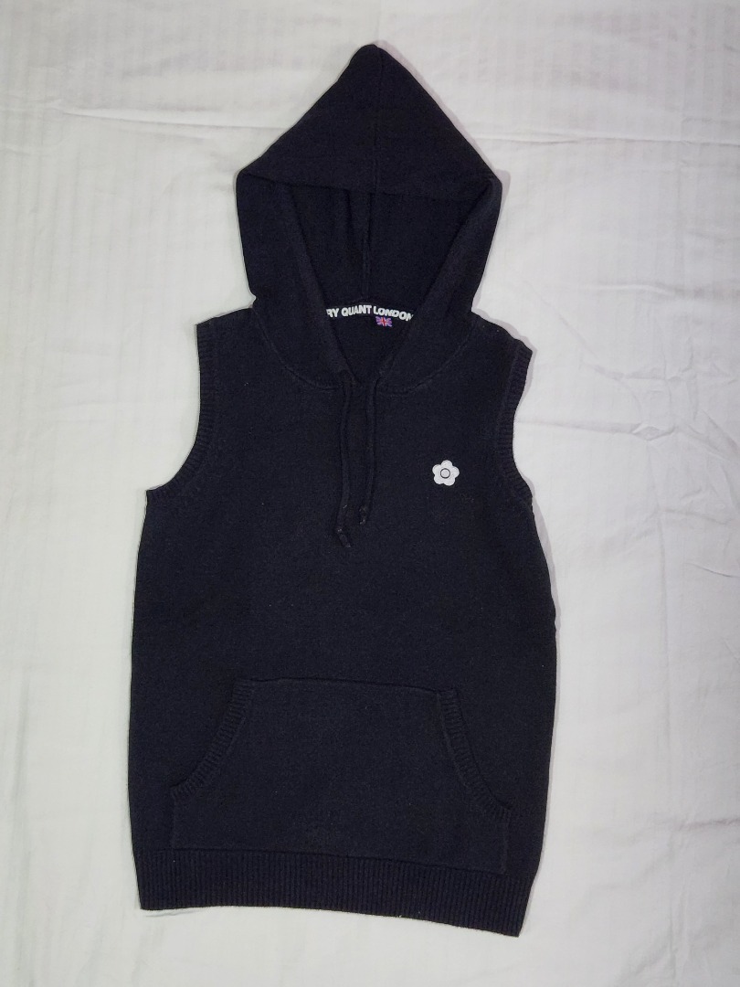 MARY QUANT LONDON Hooded Sweater Vest, Women's Fashion, Coats, Jackets ...