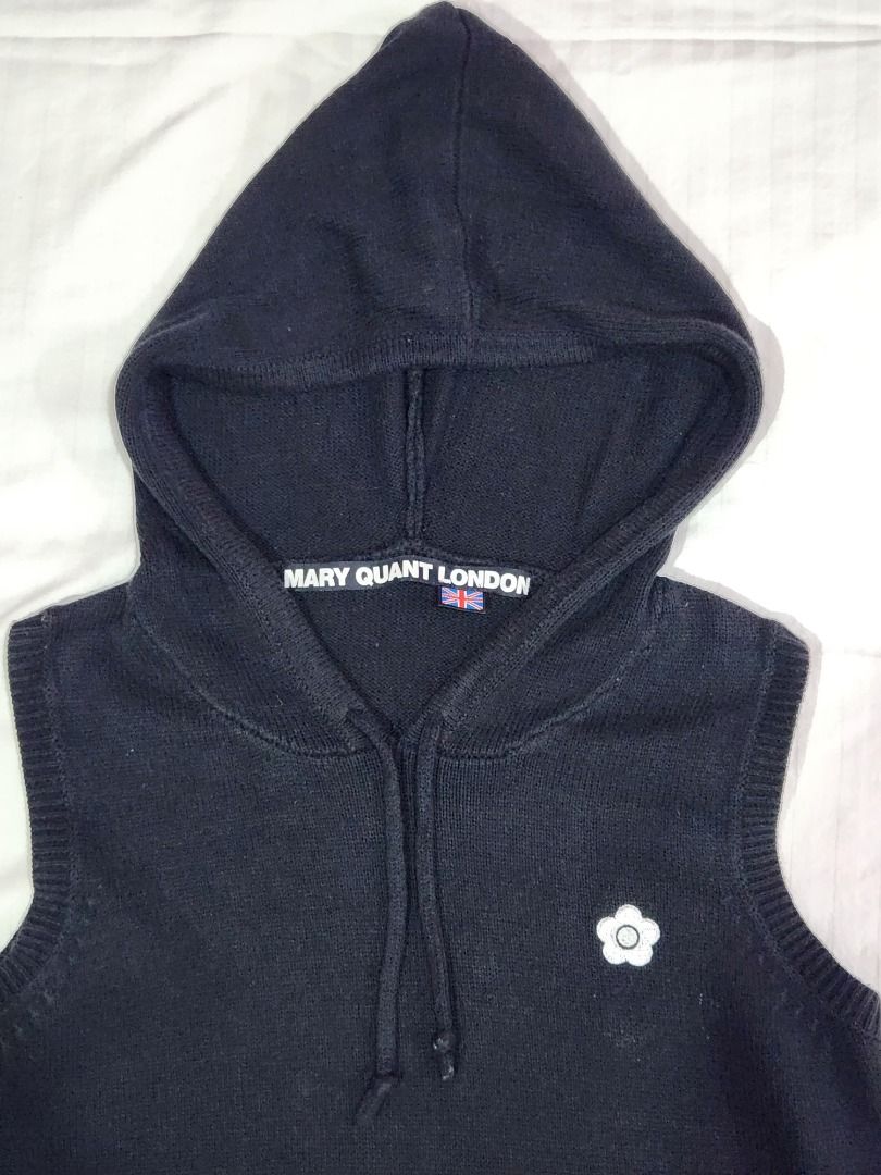 MARY QUANT LONDON Hooded Sweater Vest, Women's Fashion, Coats, Jackets ...