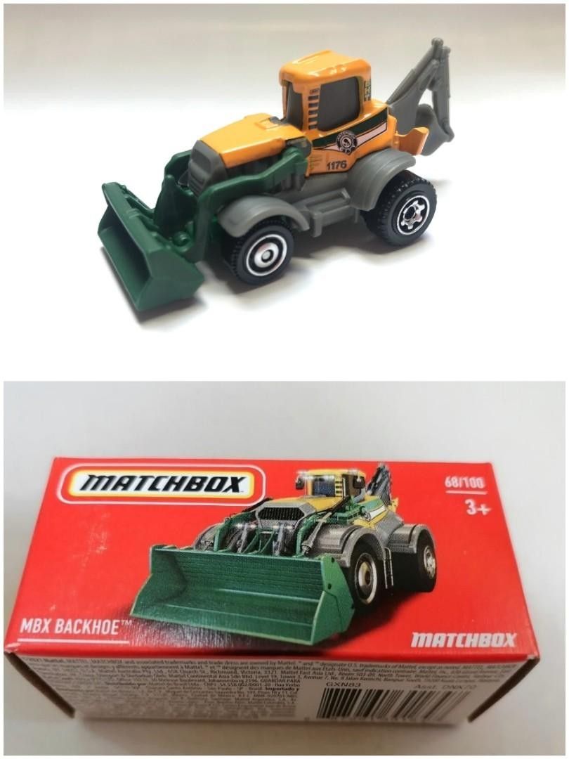 Matchbox 2021 MBX Backhoe - Green / Yellow - Power Grab box, Hobbies ...
