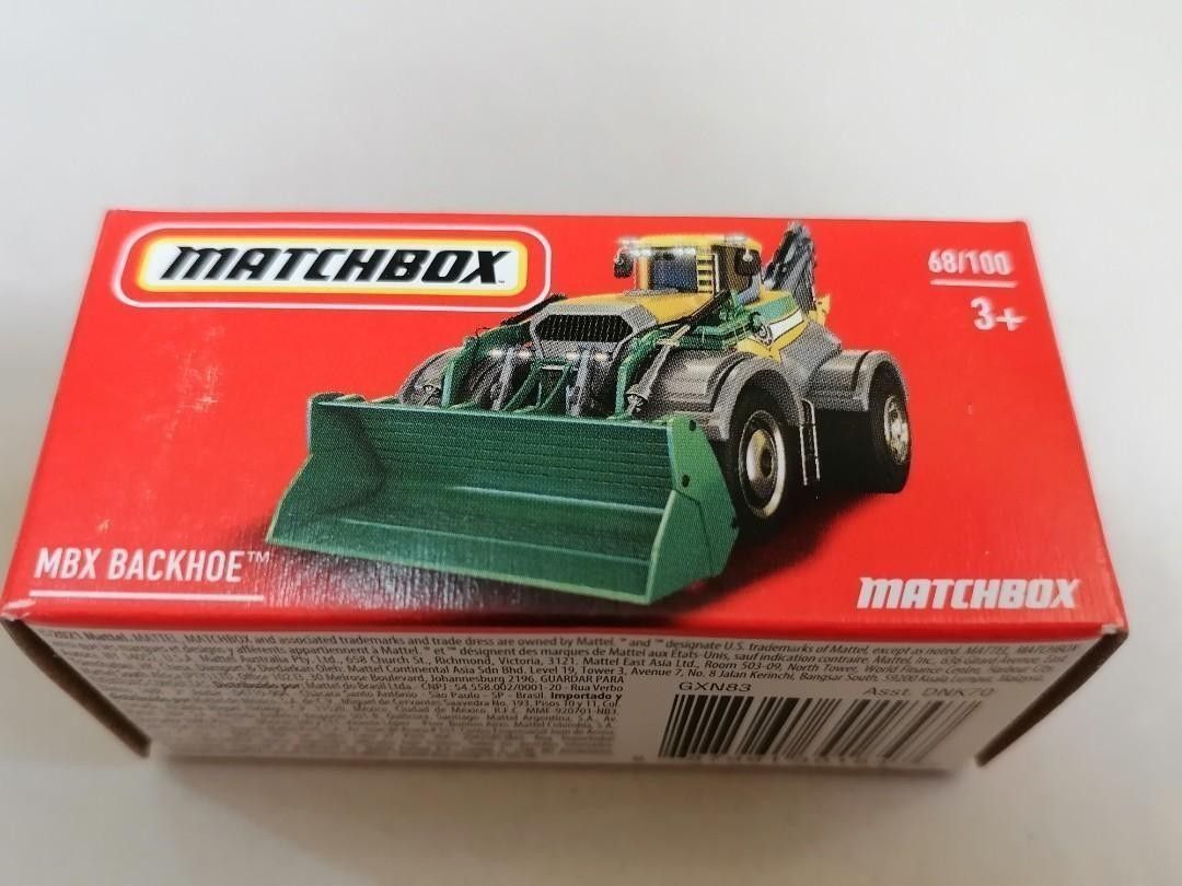 Matchbox 2021 MBX Backhoe - Green / Yellow - Power Grab box, Hobbies ...