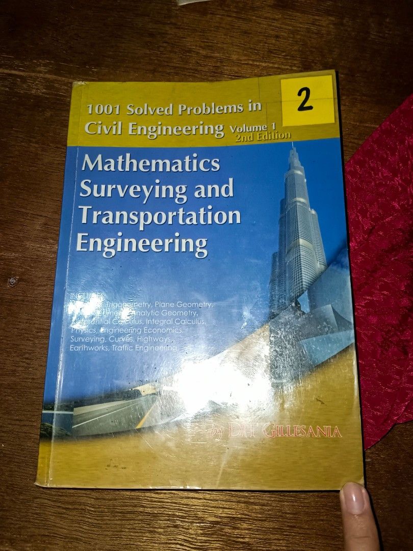 Mathematics Surveying And Transportation Engineering Civil Engineering Review Book Hobbies
