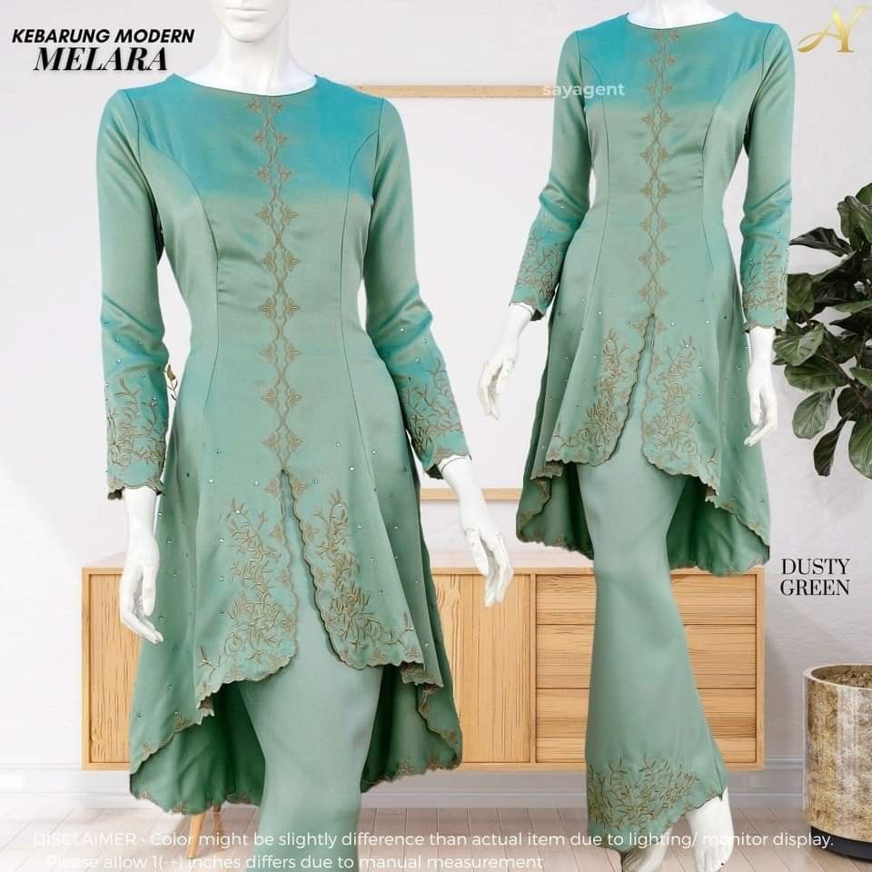 Melara Baju Kurung Sulam Raya 2023, Women's Fashion, Muslimah Fashion ...