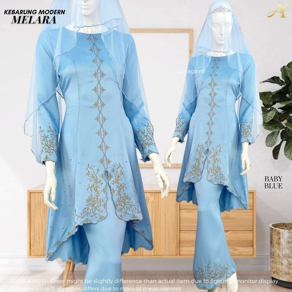 Melara Baju Kurung Sulam Raya 2023, Women's Fashion, Muslimah Fashion ...