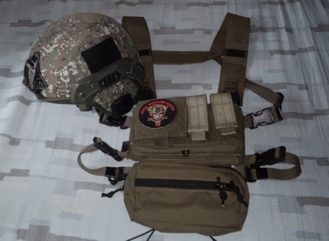mich 2000 ballistic helmet mk4 chest rig, Men's Fashion, Activewear on ...