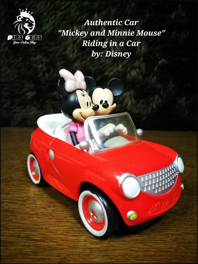 Mickey and Minnie Mouse Riding in a Car, Authentic Car on Carousell