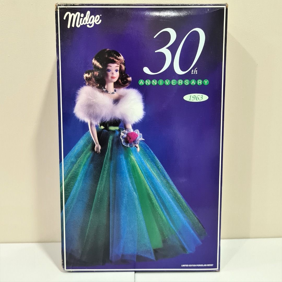 Midge 30th Anniversary Limited Edition Porcelain Vintage Barbie Doll ...