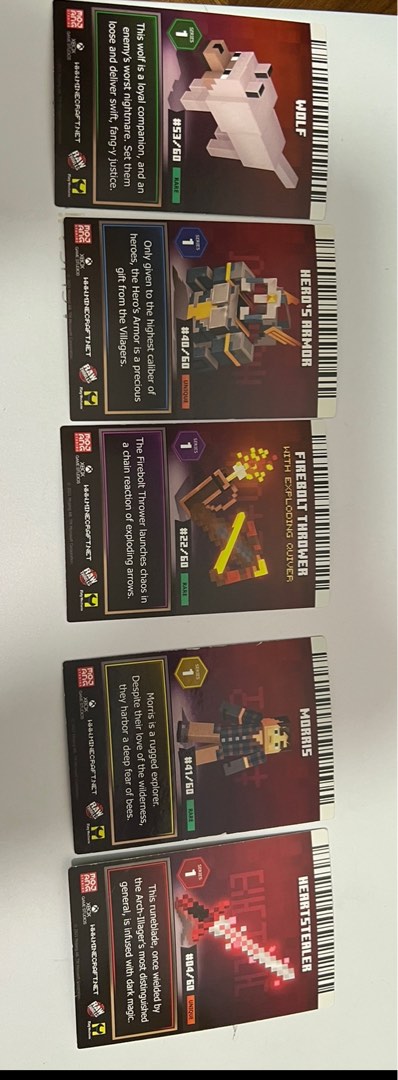 Minecraft Dungeons Arcade Cards, Hobbies & Toys, Memorabilia ...
