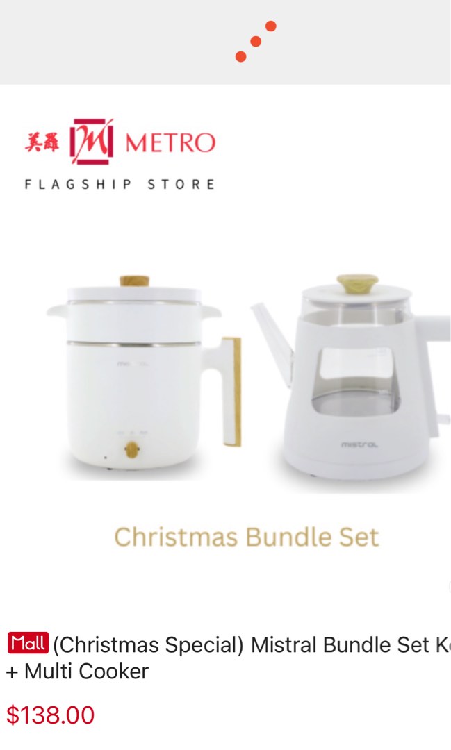 Mistral Multi Cooker Kettle Bundle Set, TV & Home Appliances, Kitchen ...