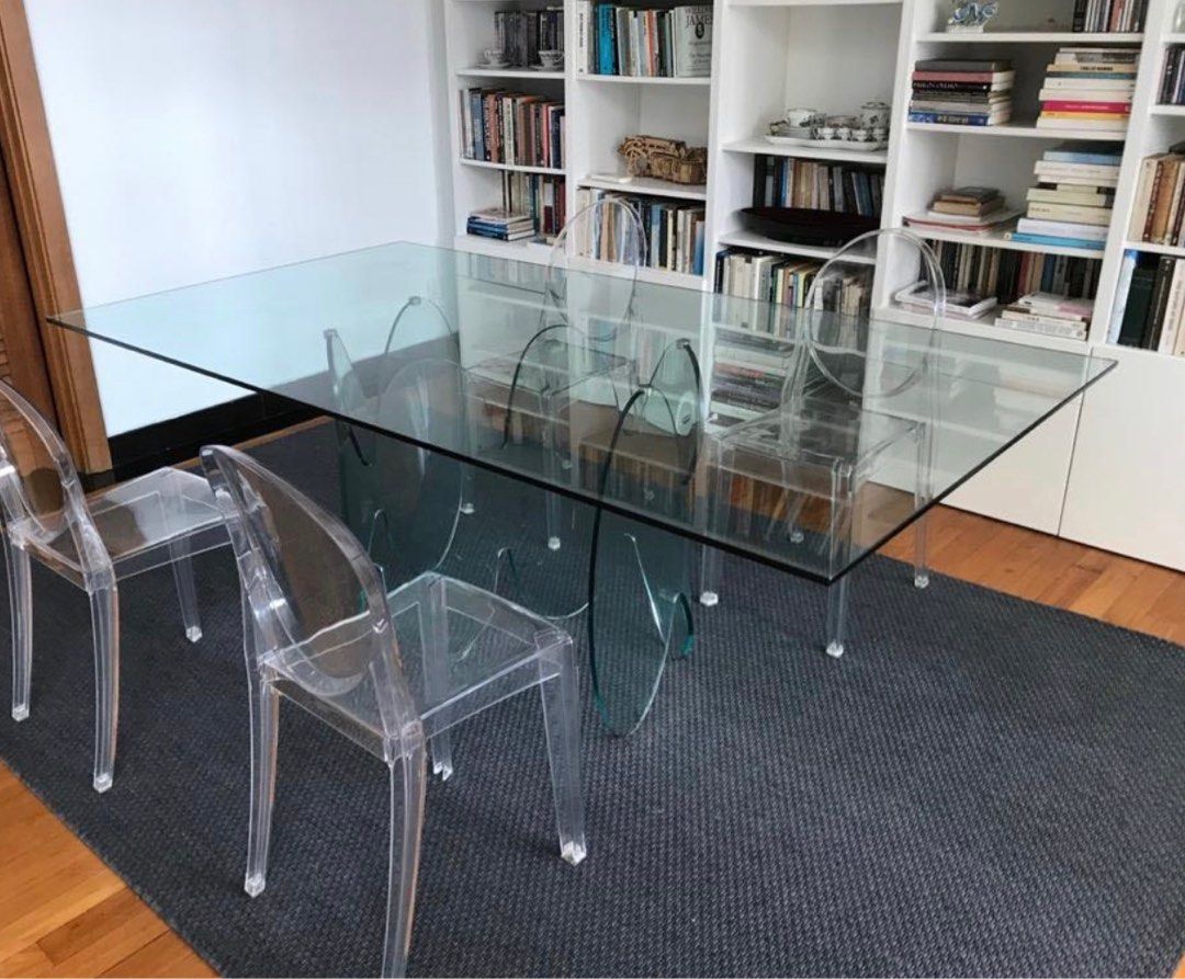 Molecule 8 Seater Glass Dining Table, Furniture & Home Living ...