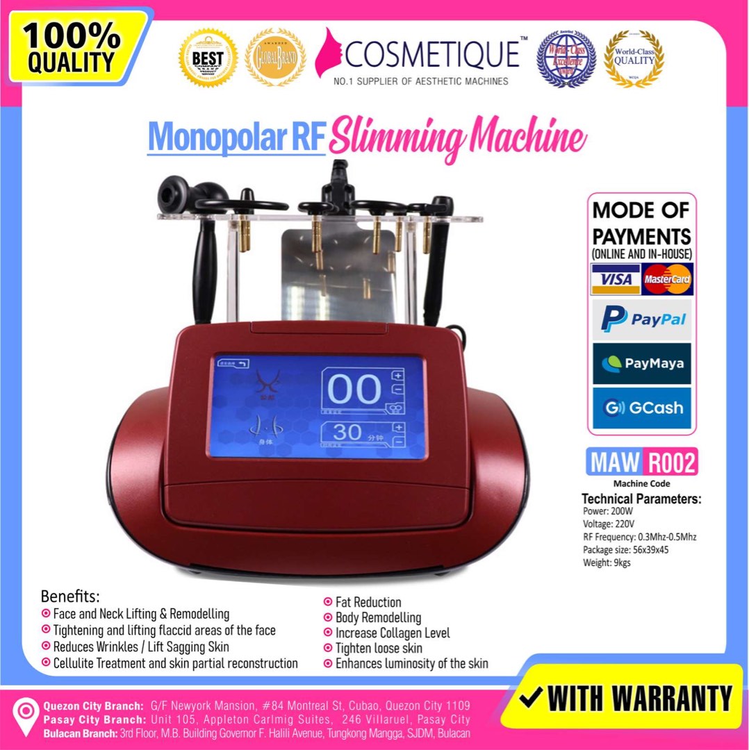 Monopolar RF SLIMMING Face And Body Machine Mono RF Machine, Beauty ...