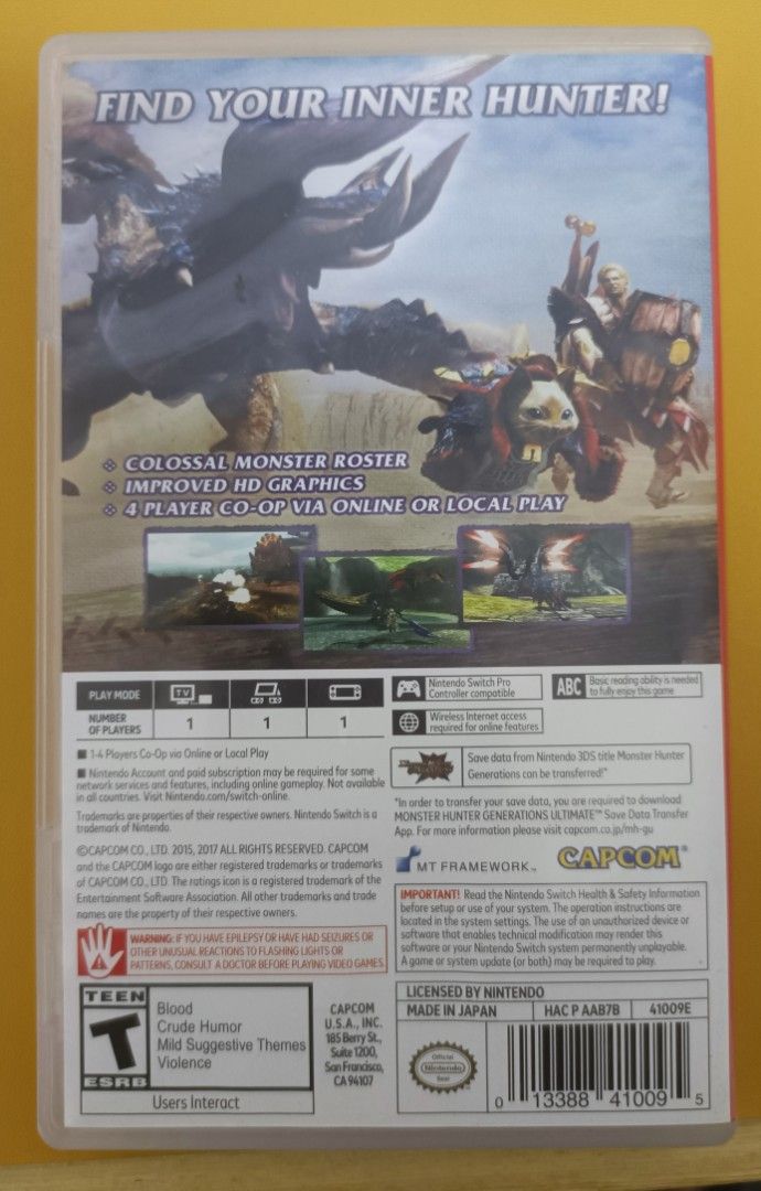Monster Hunter Gen Ultimate / MHGU, Video Gaming, Video Games, Nintendo ...