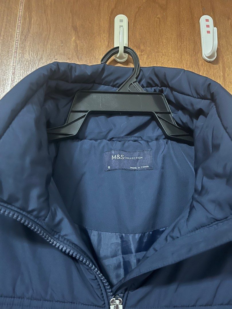 Navy Blue Winter Coat (Marks and Spencer), Women's Fashion, Coats ...