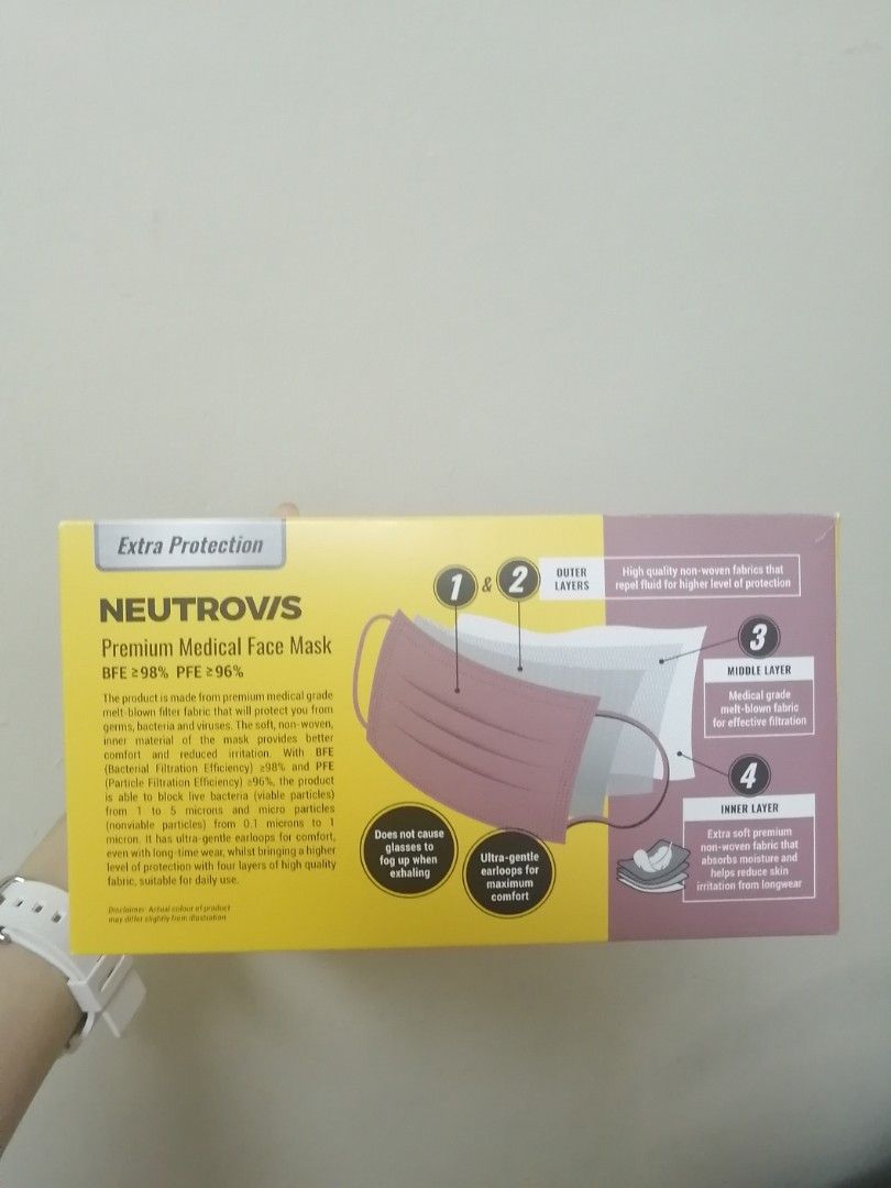 Neutrovis mask 50 pcs, Health & Nutrition, Face Masks & Face Shields on ...