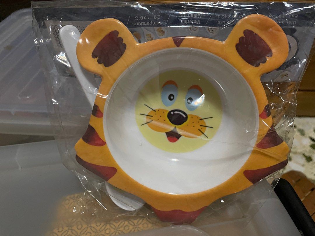 [NEW] Baby Feeding Tiger Bowl Plate Spoon, Babies & Kids, Nursing ...