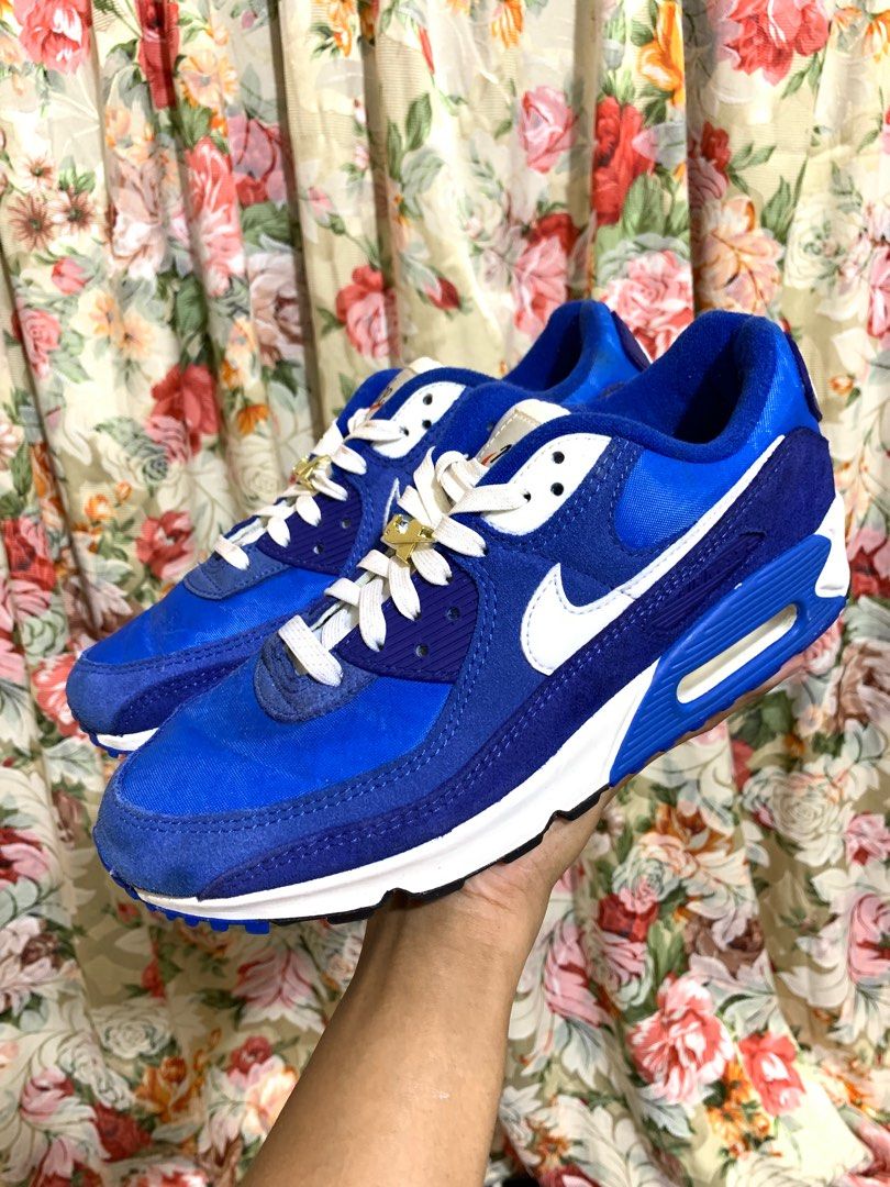 Nike Air Max 90 Se First Use Signal Blue Fesyen Pria Sepatu Sneakers Di Carousell