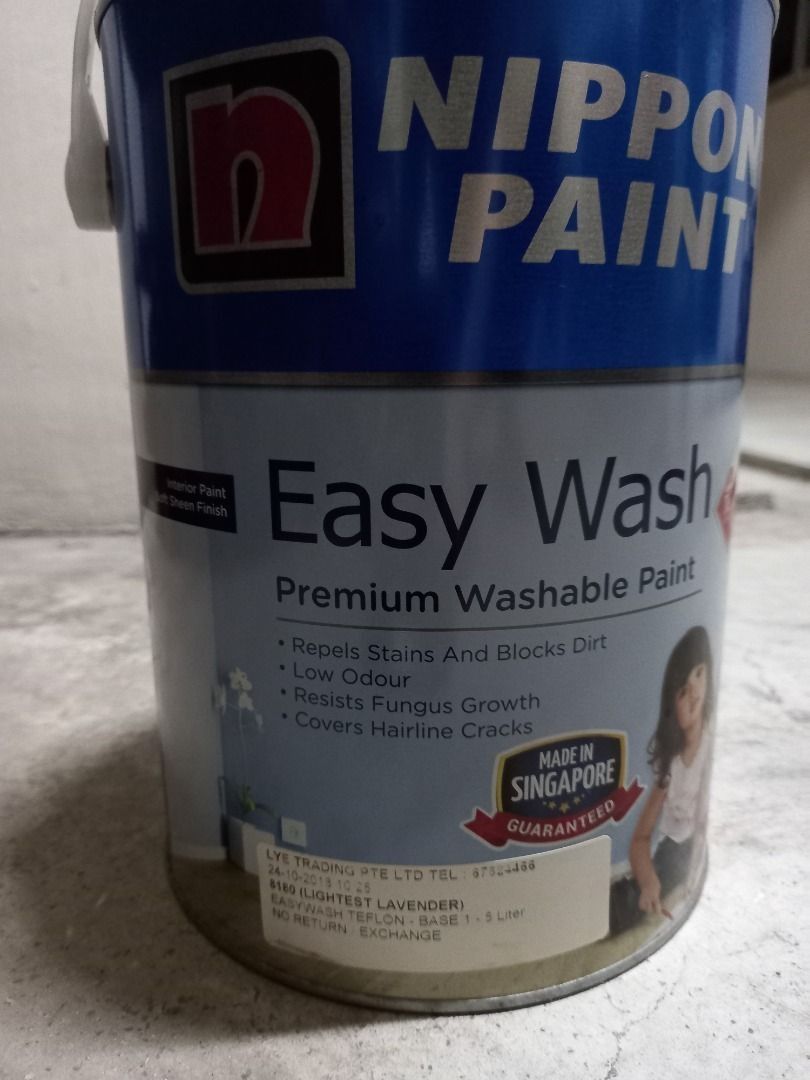 Nippon Paint Easy Wash Lightest Lavender 8180 (like Pink), Furniture ...