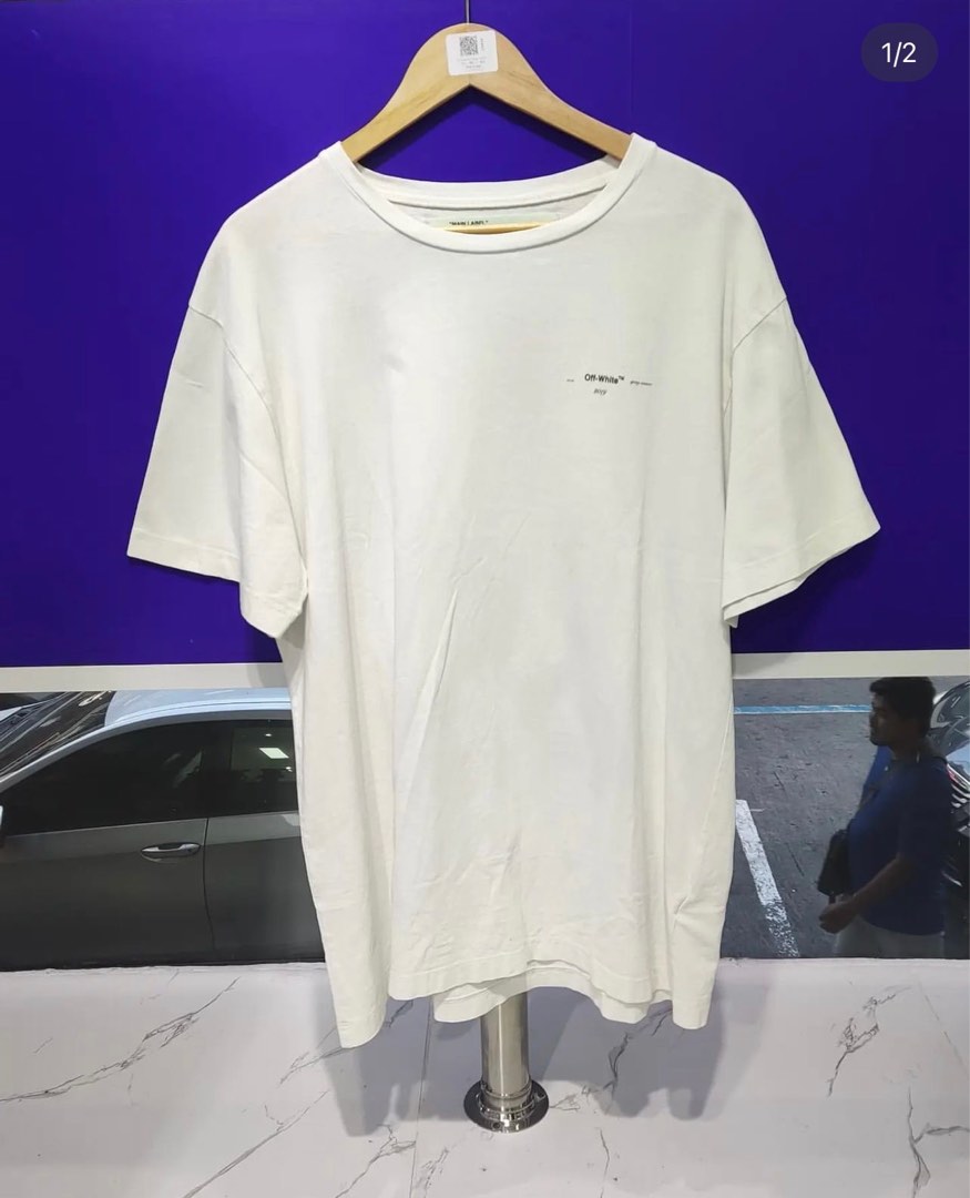 Off white Oil Painting White Shirt, Men's Fashion, Tops & Sets, Tshirts ...