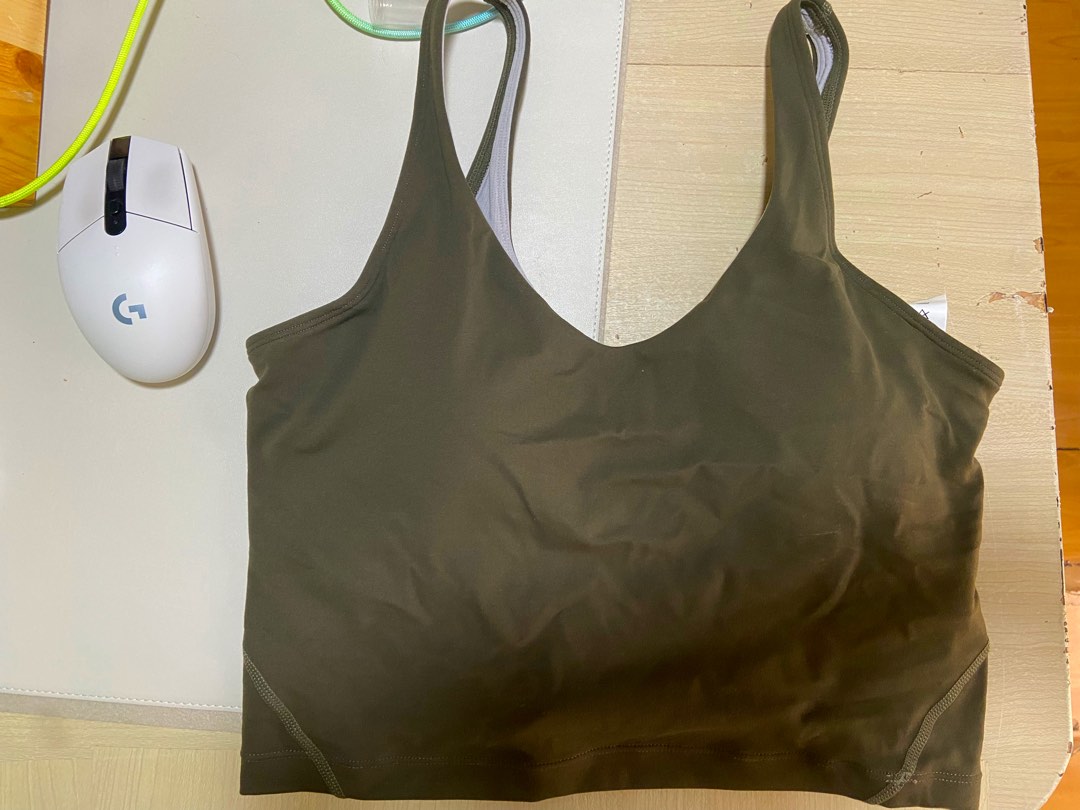 Olive Green Tank Glowmode, Women's Fashion, Activewear on Carousell