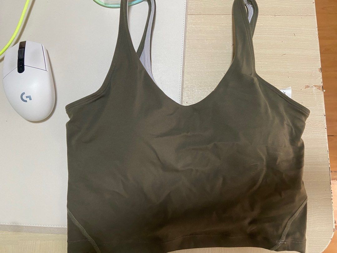 Olive Green Tank Glowmode, Women's Fashion, Activewear on Carousell