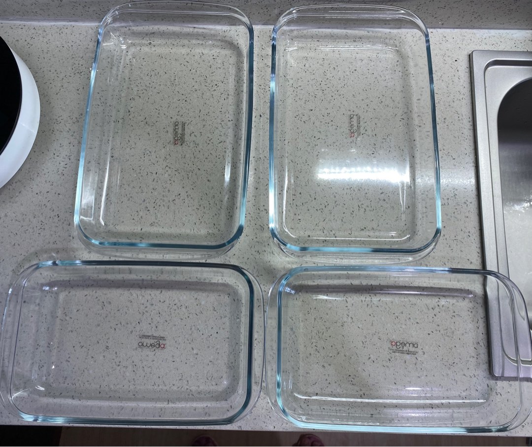 Omega Houseware Vendome Rectangular Glass Bakedish, Furniture & Home ...