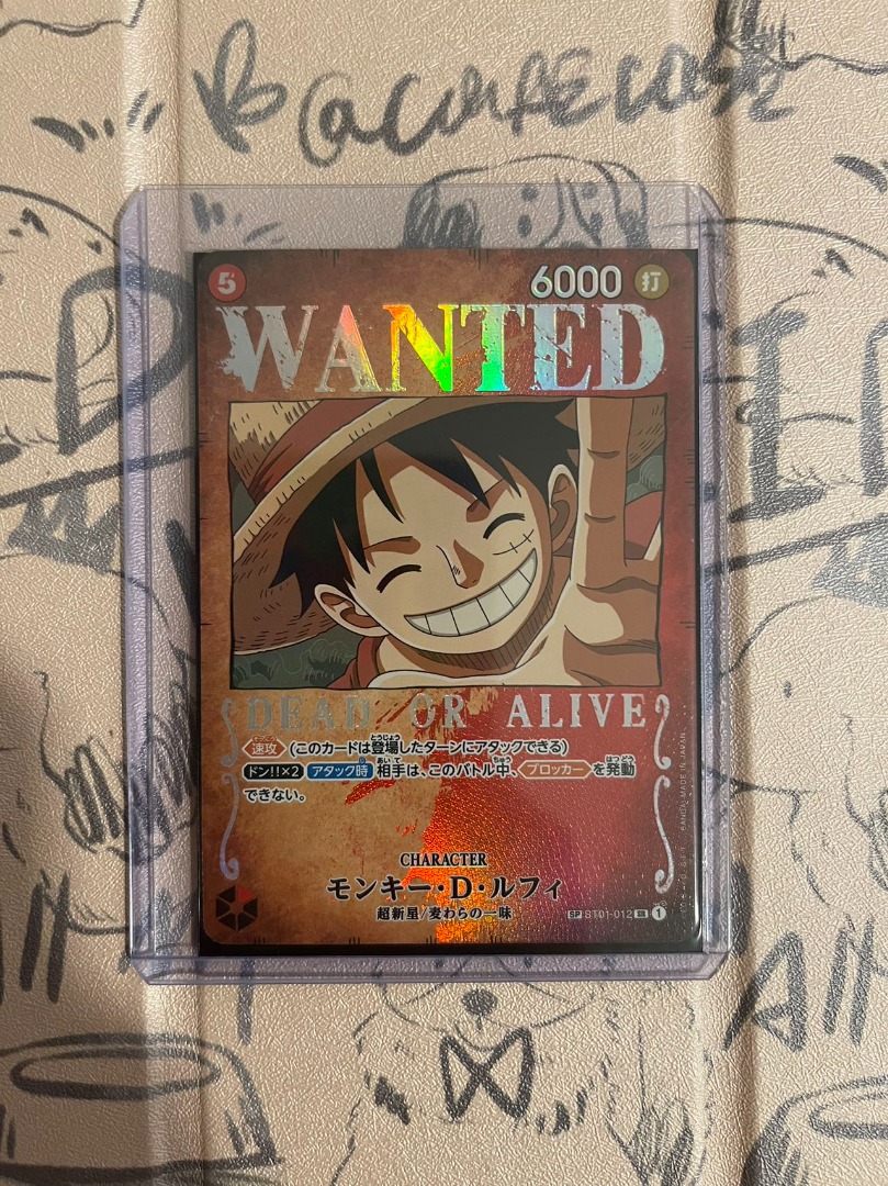 One Piece Card Game Monkey D. Luffy ST01-012 Parallel WANTED Japanese ...