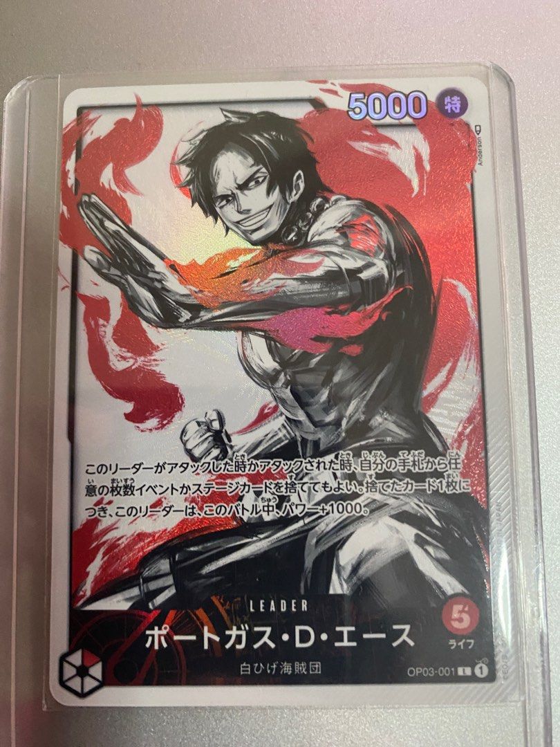 One Piece OP-03 OP3 OP03 Mighty Enemies Ace Leader AA Alt Alternate Art ...