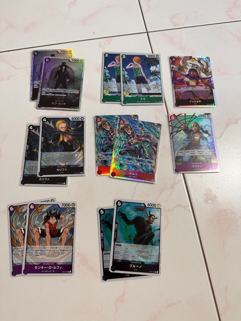 One piece OP-03 TCG cards / Marco, rob lucci, fujitora and etc, Hobbies ...