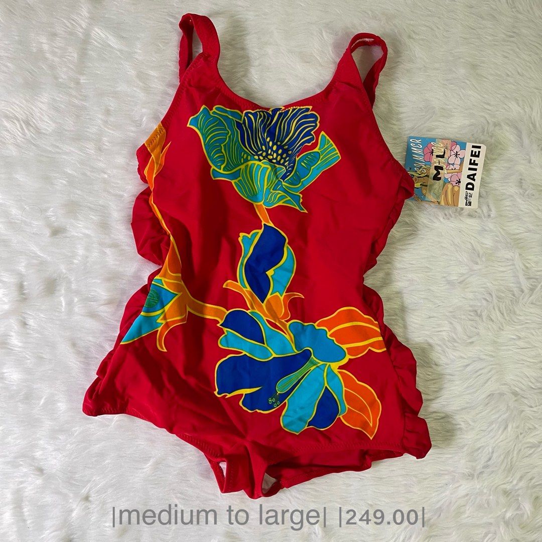 one piece red, Women's Fashion, Swimwear, Bikinis & Swimsuits on Carousell