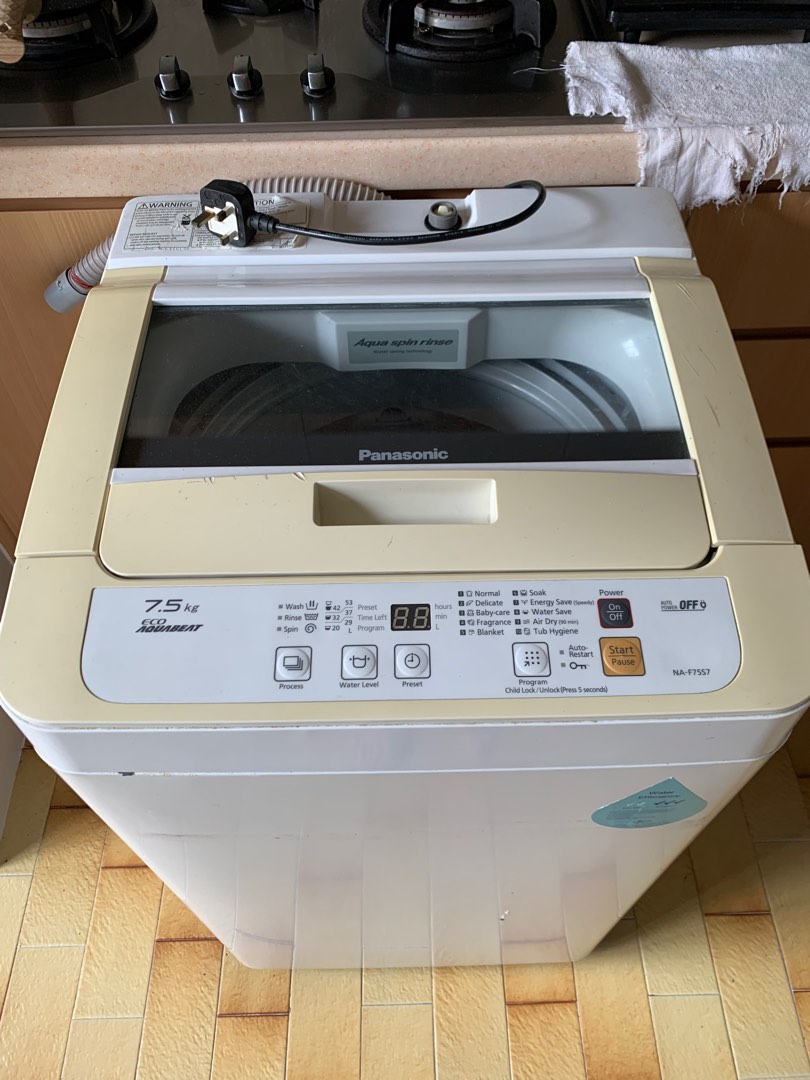 Panasonic washing machine 7.5kg, TV & Home Appliances, Washing Machines ...