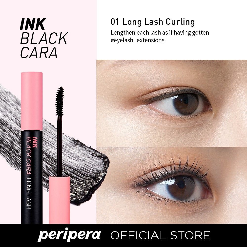 Peripera Ink Black Cara 01 long lash curling Mascara, Beauty & Personal ...