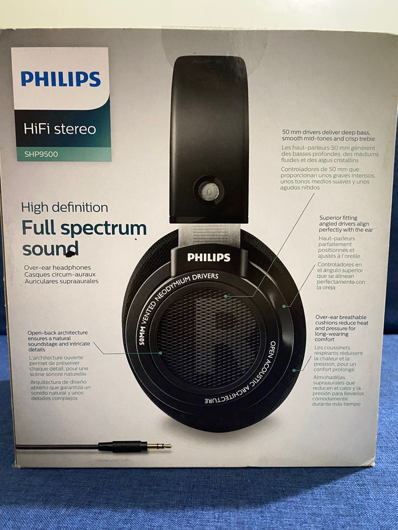 Philips SHP9500 open back headphones, Audio, Headphones & Headsets on ...