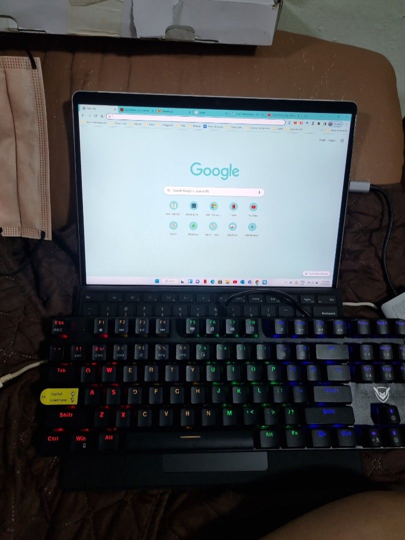 PICTEK PC244a Wired Gaming Keyboard Mechanical Keyboard RGB LED Backlit ...