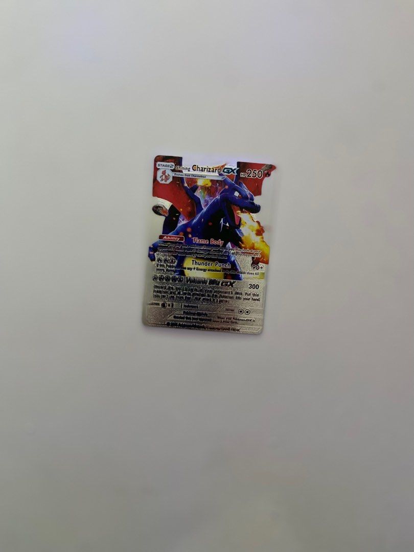 Pokemon card shining charizard gx (dont know fake or real), Hobbies ...