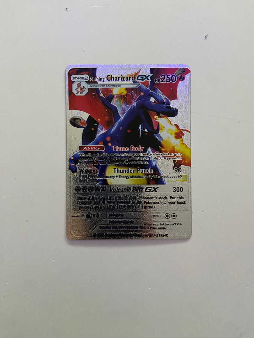Pokemon card shining charizard gx (dont know fake or real), Hobbies ...