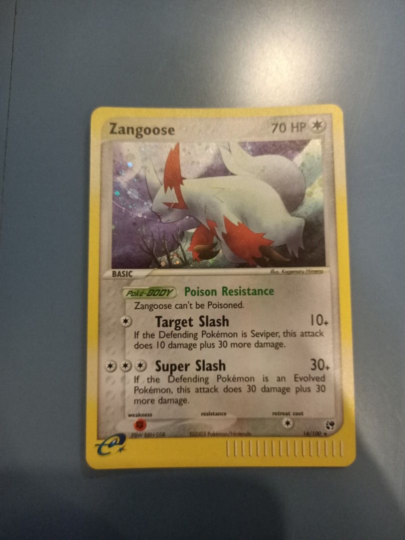 Pokémon cards - zangoose, Hobbies & Toys, Toys & Games on Carousell