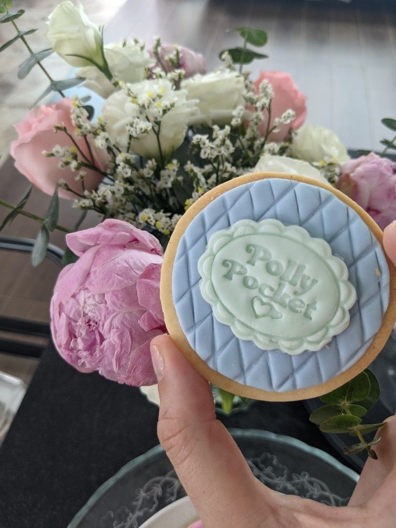 Polly Pocket Valentine Cookies, Food & Drinks, Homemade Bakes on Carousell