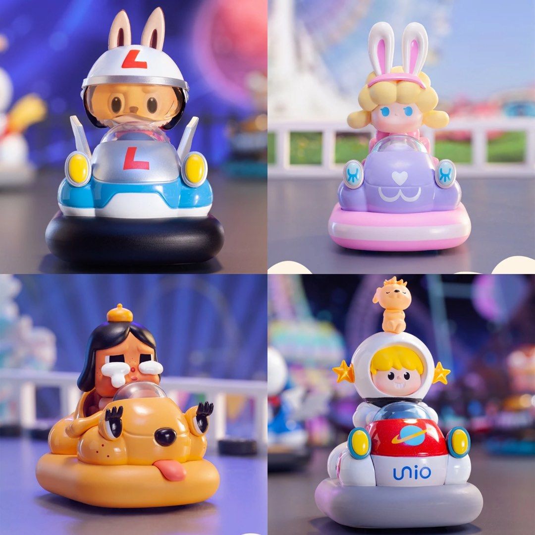 POPCAR bumper car series POPMART Labubu , DIMOO , Vivi cat , hacipupu ...