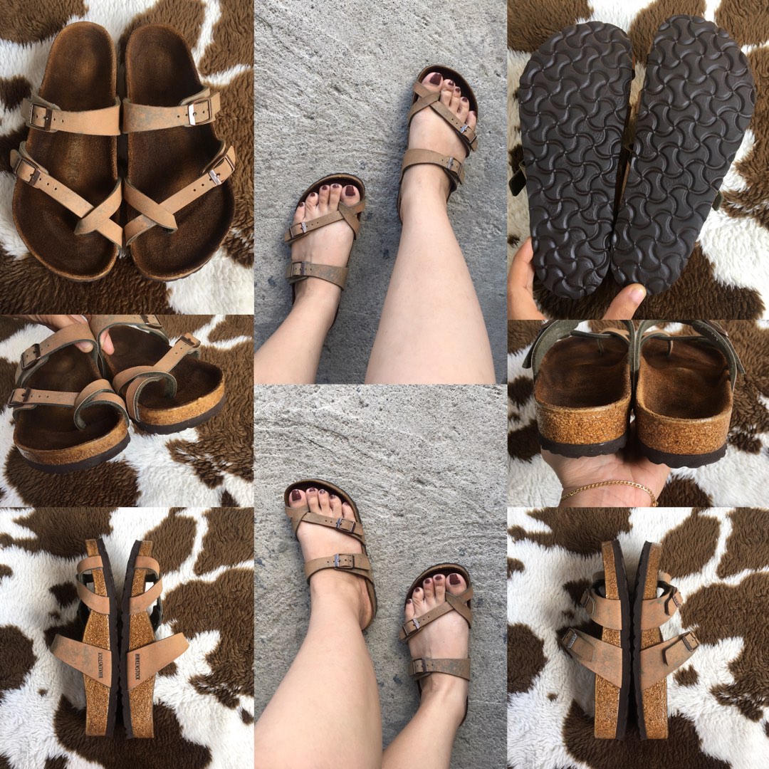 Preloved Original Birkenstock Mayari Stone, Women's Fashion, Footwear ...