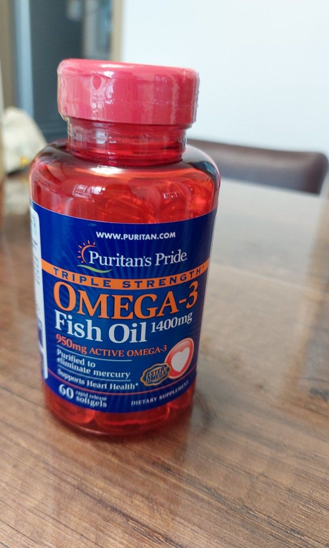 美國Puritan's Pride_Omega 3 Fish Oil (1400mg) 魚油丸-60粒, 健康及營養食用品, 健康補充品 ...
