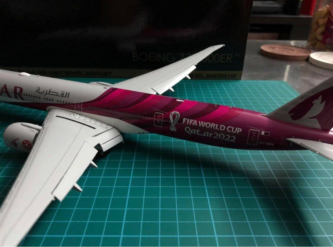 Qatar 777-300ER World Cup 2022 Flap Down, Hobbies & Toys, Memorabilia ...